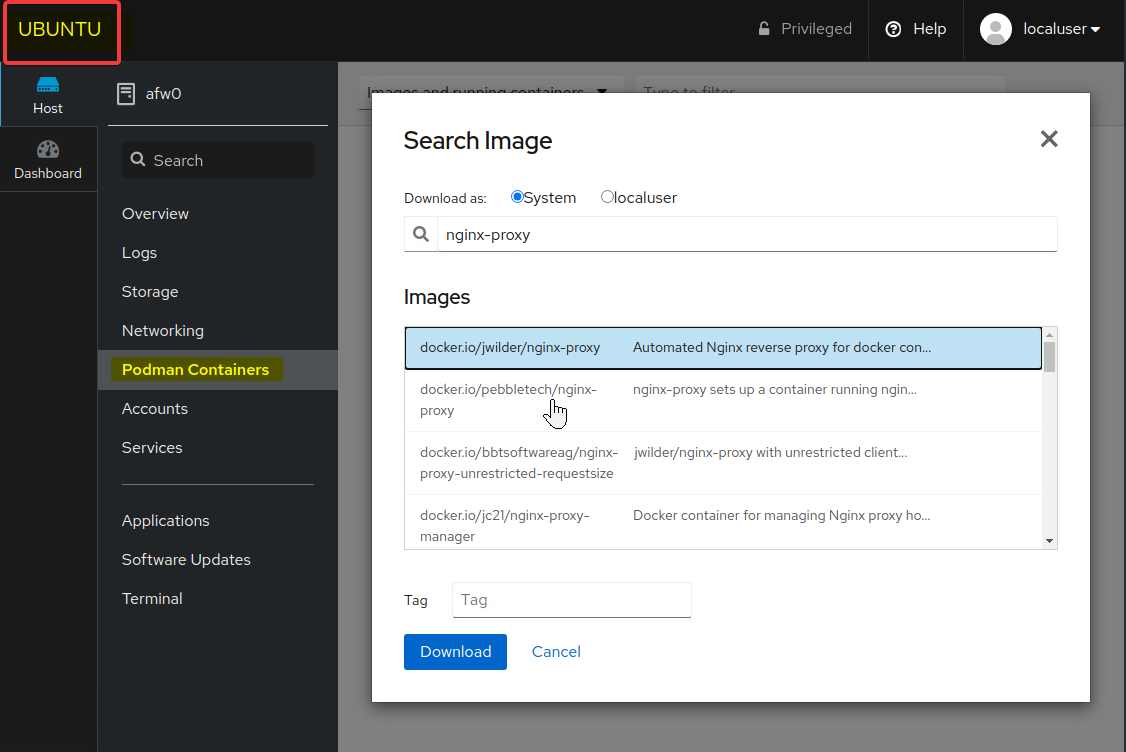 Add Podman Controller To Cockpit On Ubuntu 2004 Lts Unix Greybeard